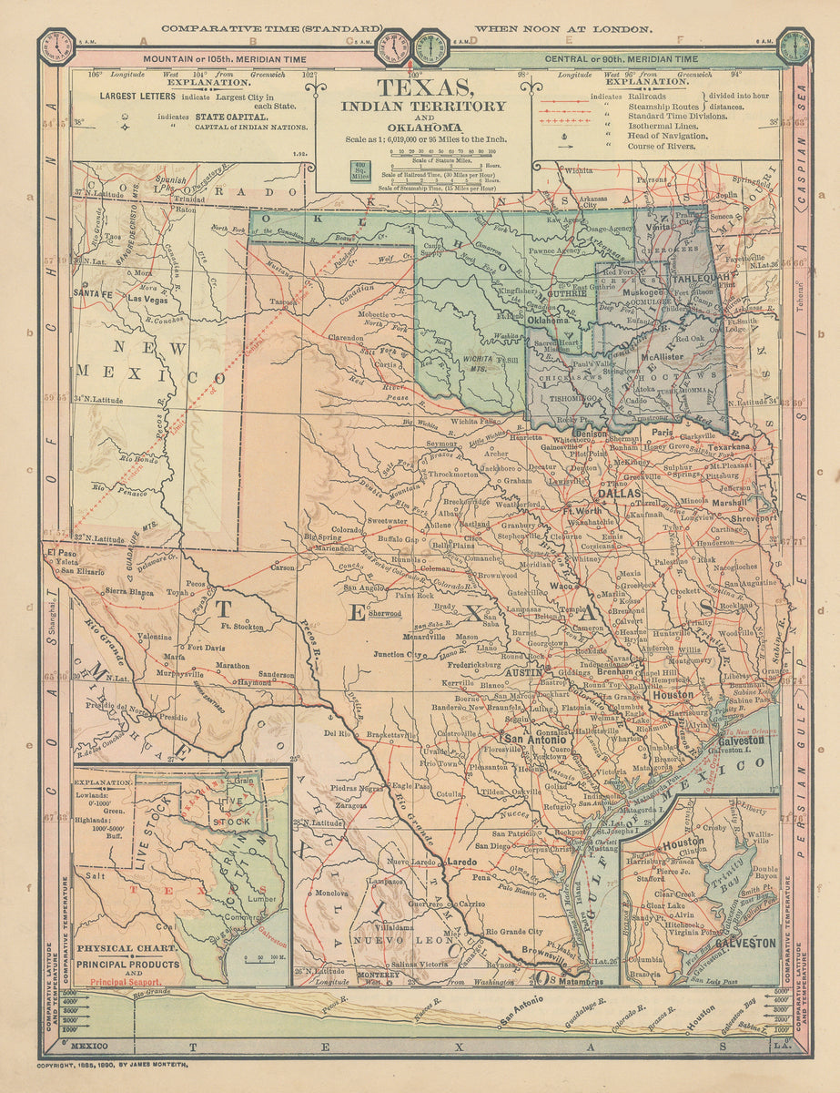 Texas, Indian Territory and Oklahoma: American Book Company, 1890 – The ...