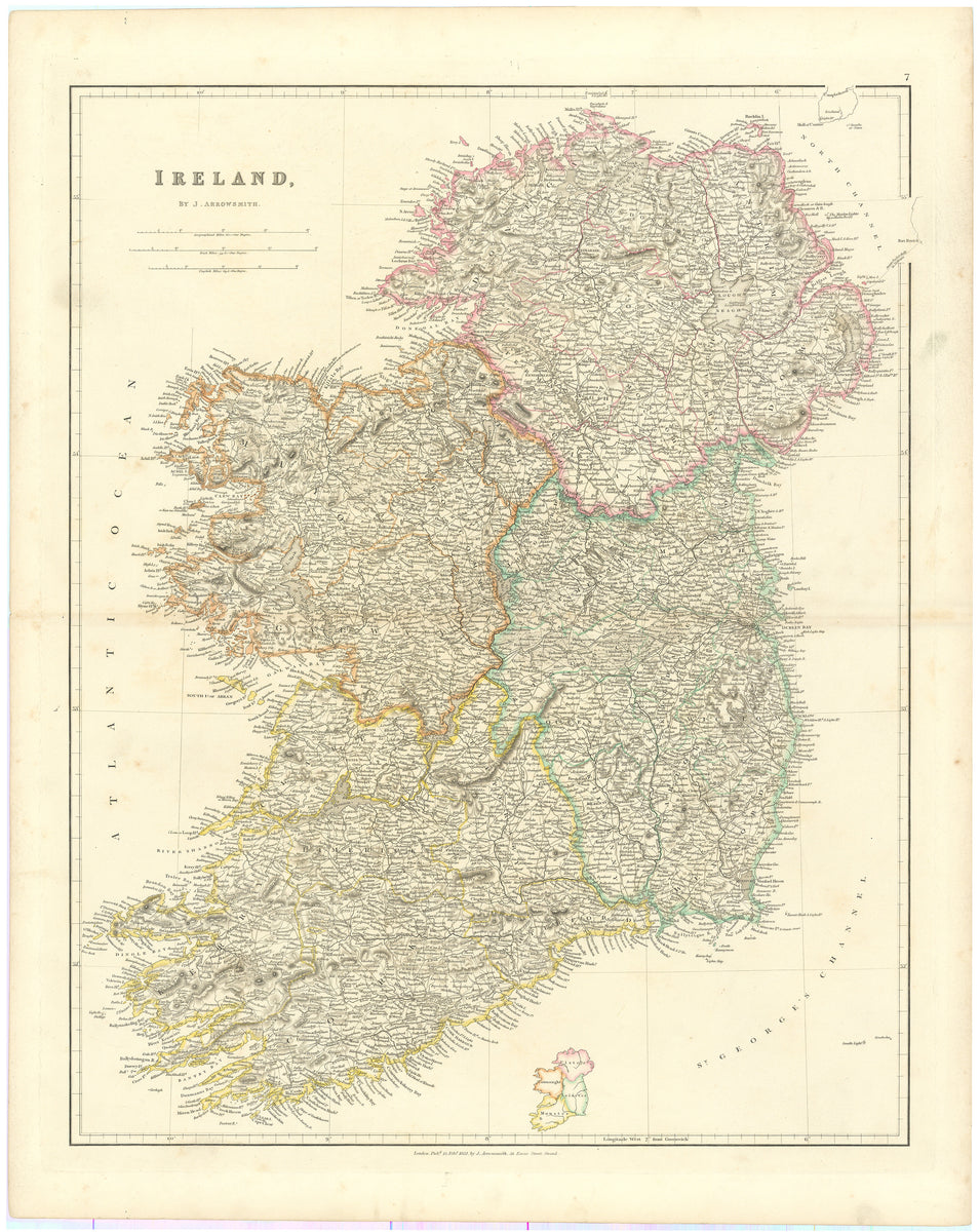 Ireland: Arrowsmith, 1832 – The Antiquarium Antique Maps | Quality ...
