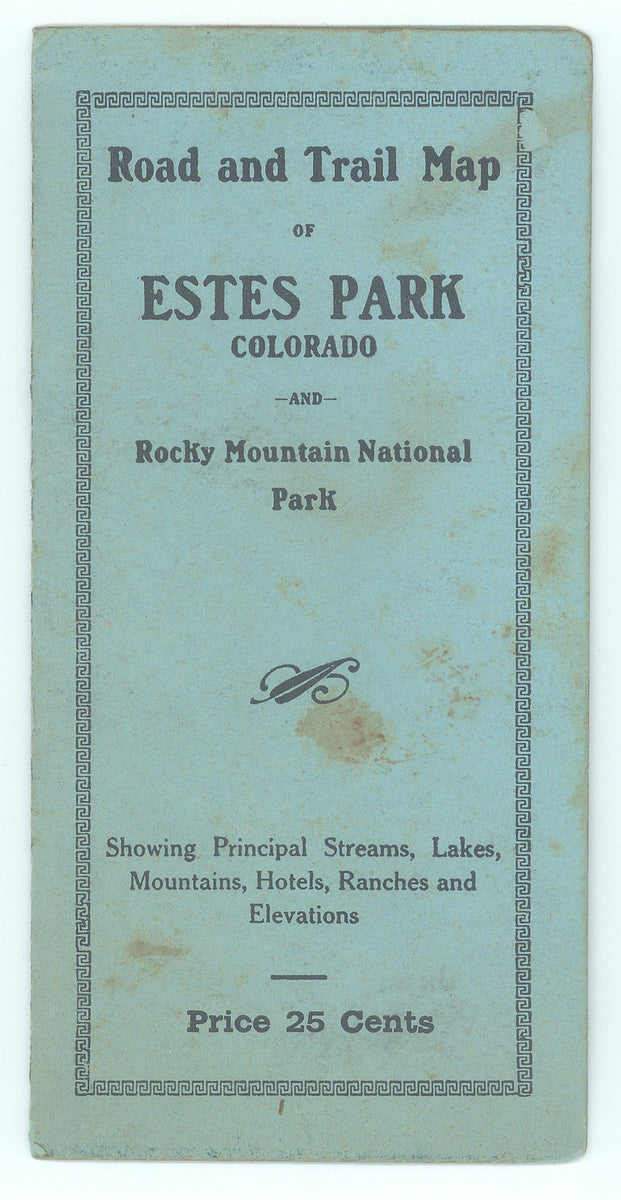 Road and Trail Map of Estes Park Colorado and Rocky Mountain National ...