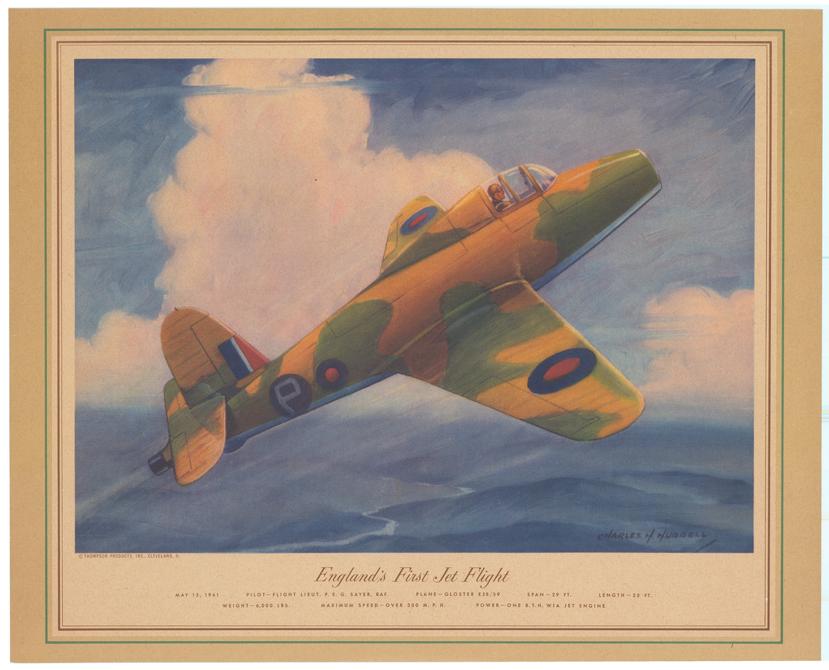 England's First Jet Flight: Hubbell, 1946 – The Antiquarium Antique ...
