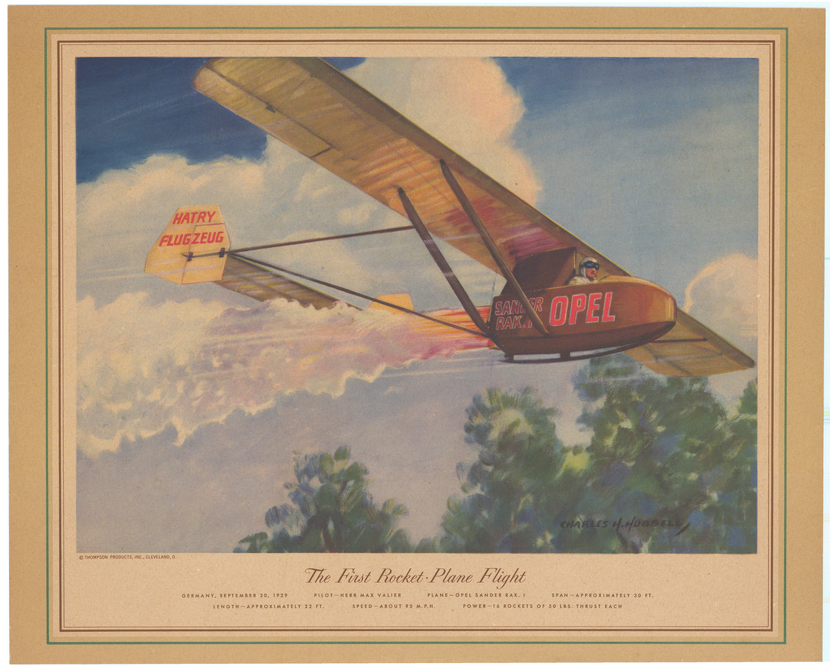 The First Rocket-Plane Flight: Charles Hubbell, 1946 – The Antiquarium ...