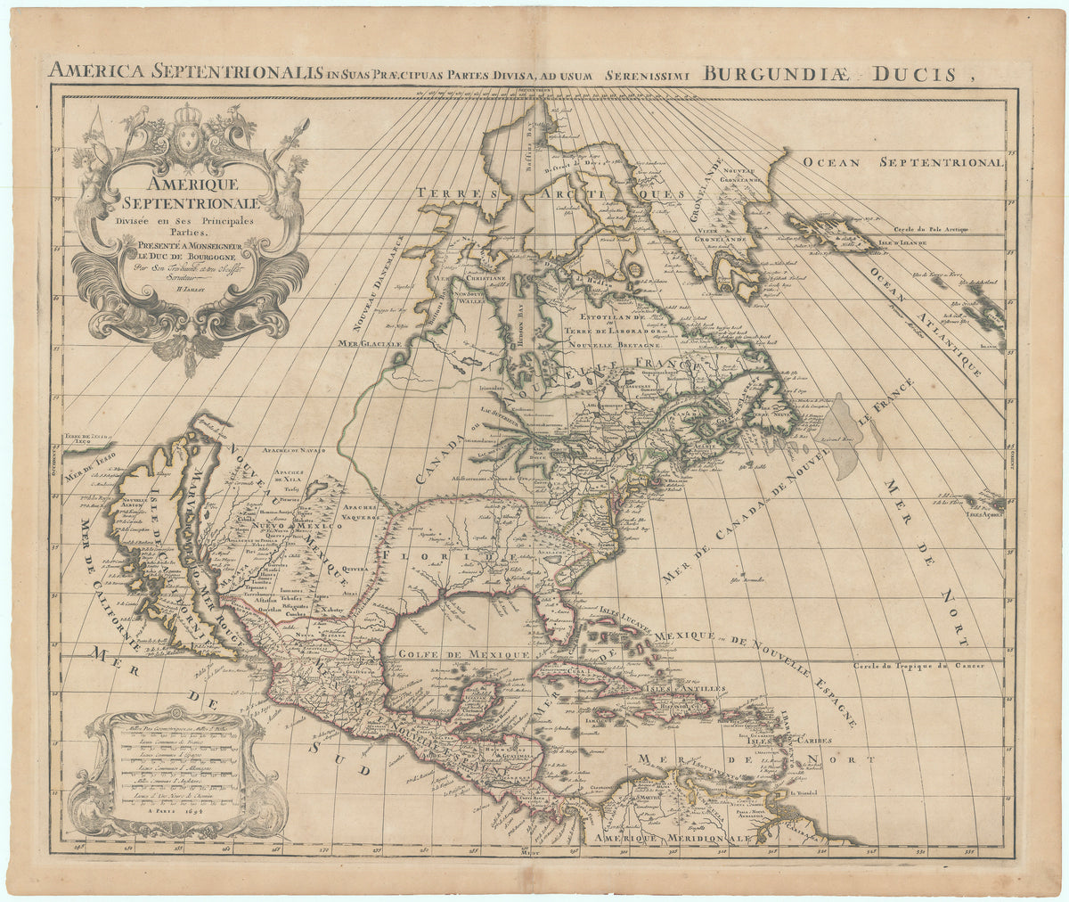 Amerique Septentrionalis: Jaillot, 1694 – The Antiquarium Antique Maps ...