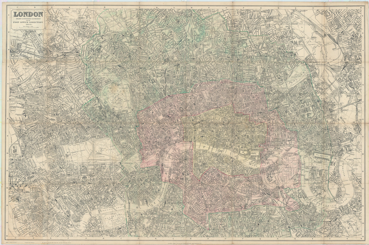 London, Drawn & Engraved Expressly For the Post Office Directory: Kell ...