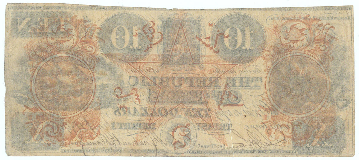 Ten Dollars: Republic of Texas, 1840 – The Antiquarium Antique Maps ...