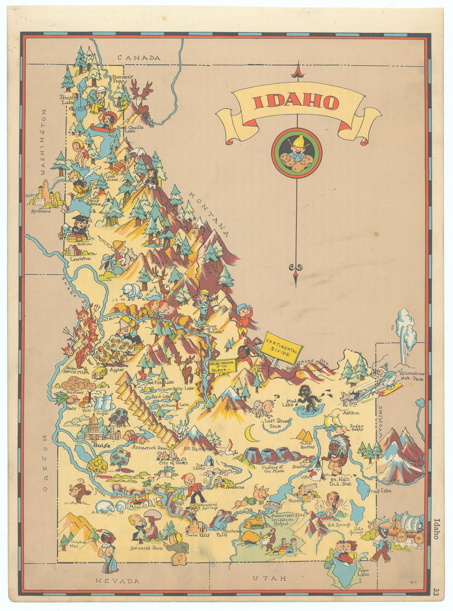 Idaho: Ruth Taylor White, 1935 – The Antiquarium Antique Maps | Quality ...