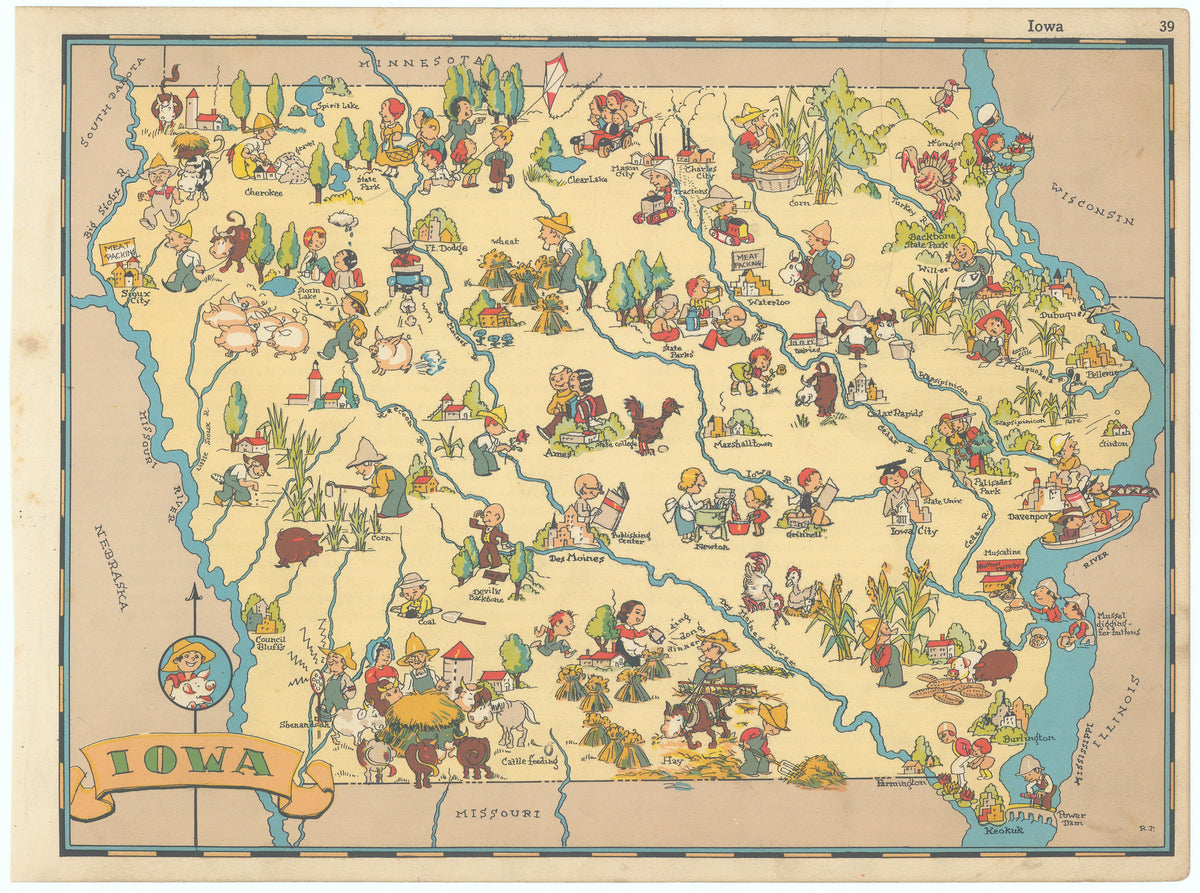 Iowa: Ruth Taylor White, 1935 – The Antiquarium Antique Maps | Quality ...
