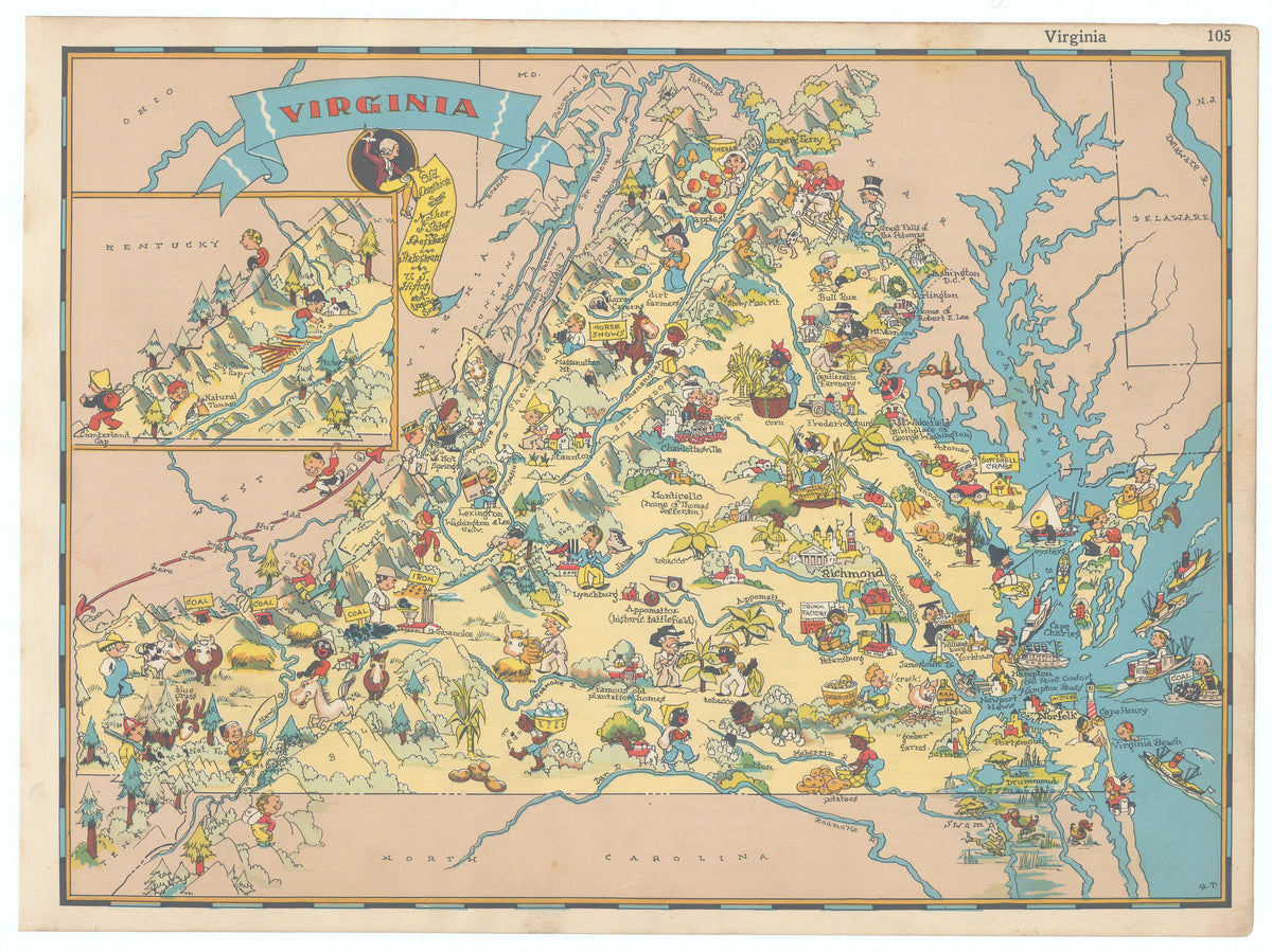 Virginia: Ruth Taylor White, 1935 – The Antiquarium Antique Maps ...