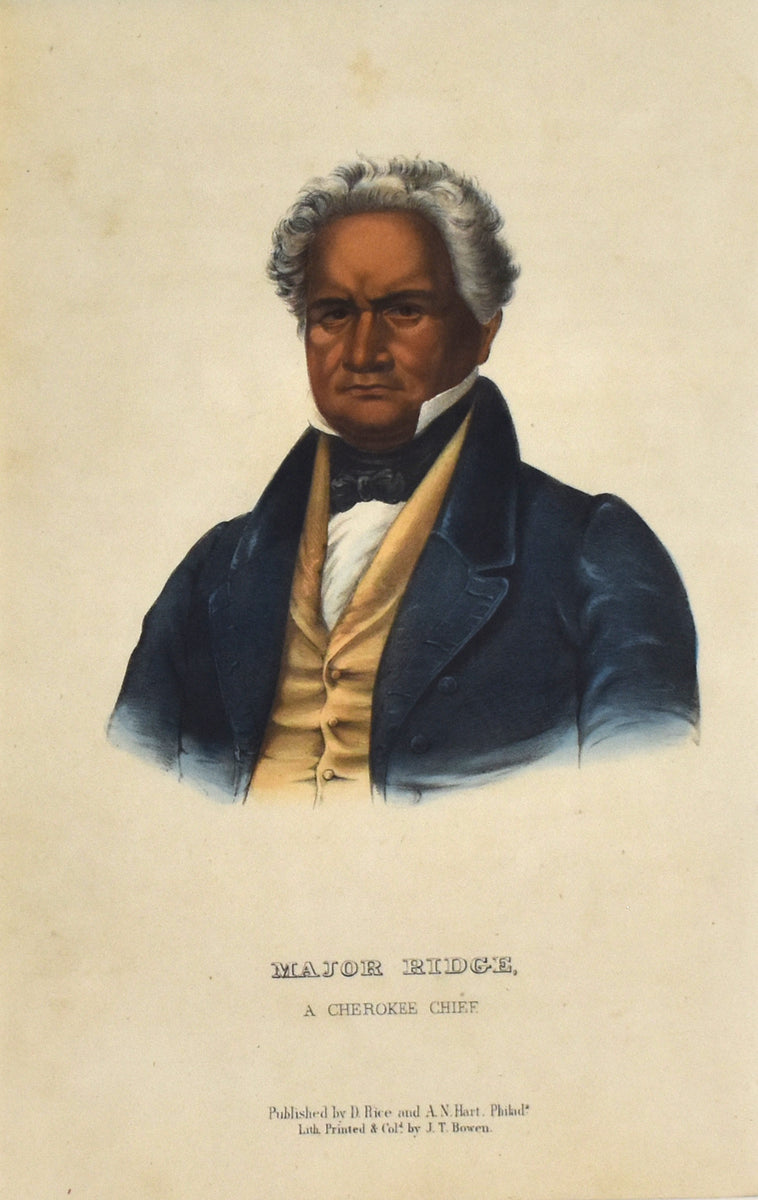 Major Ridge: McKenney & Hall 1854 – The Antiquarium Antique Maps ...