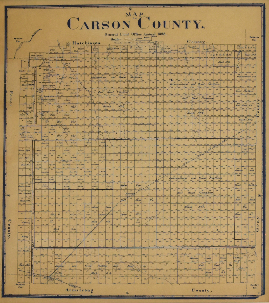 Carson County Texas: General Land Office (Herman Pressler) 1898 – The ...