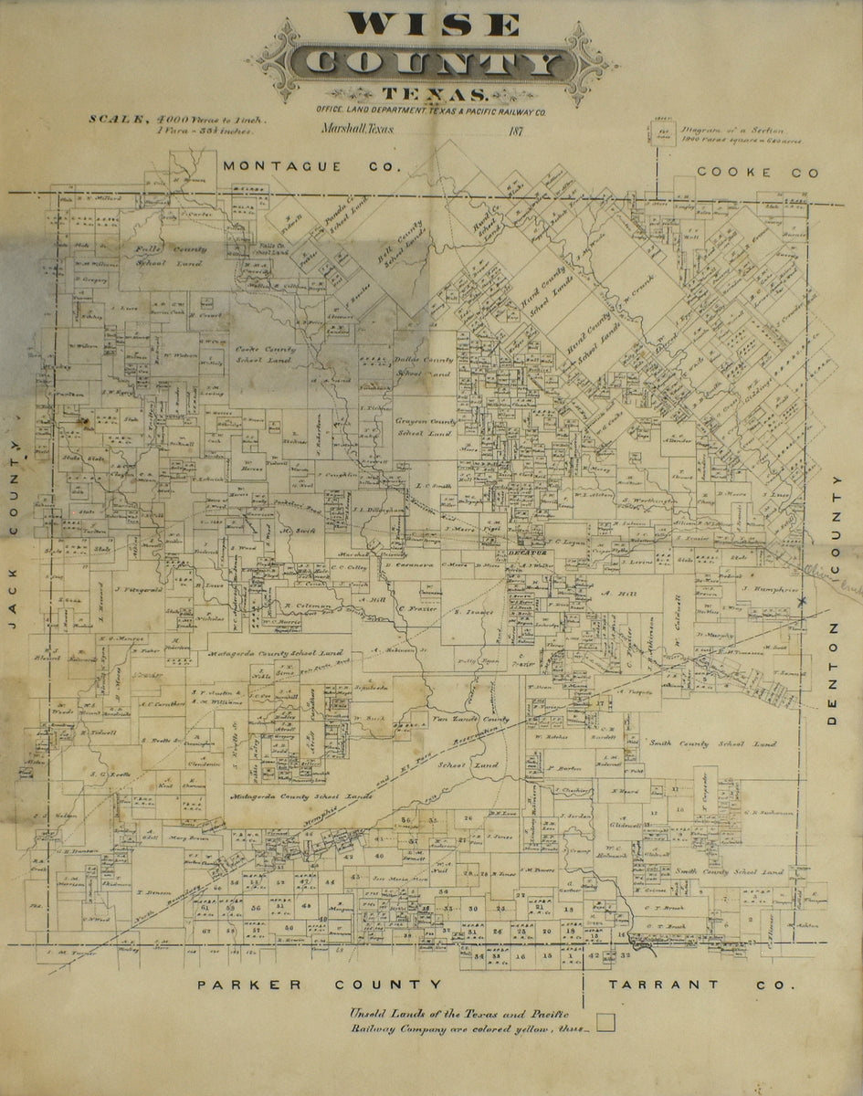 Wise County, Texas: Texas and Pacific Railway Co. 1870 – The ...