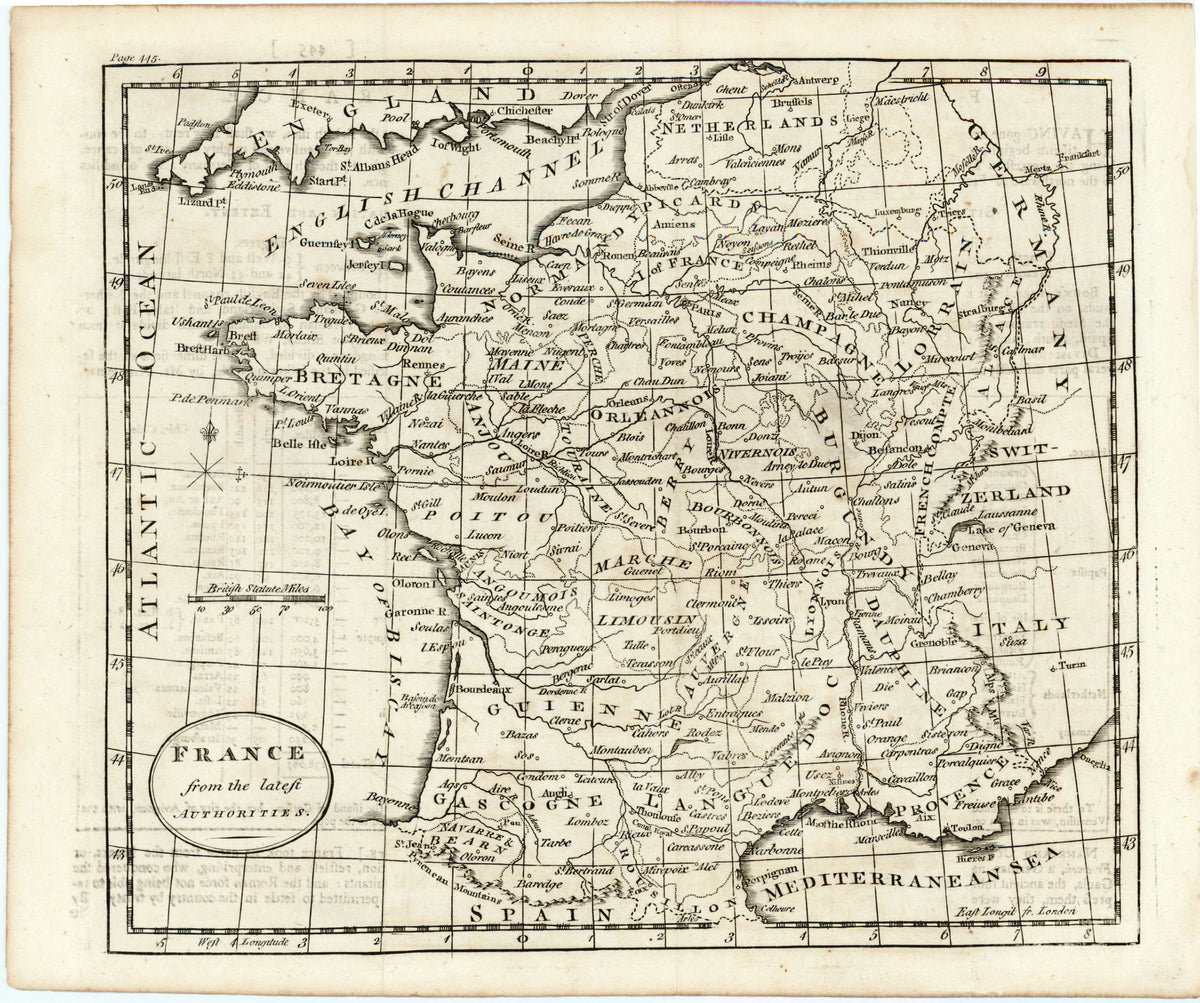 France from the Latest Authorities: Jefferys c.1760 – The Antiquarium ...
