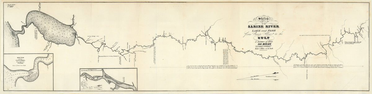 Sketch of the Sabine River Lake and Pass from Camp Sabine to the Gulf ...