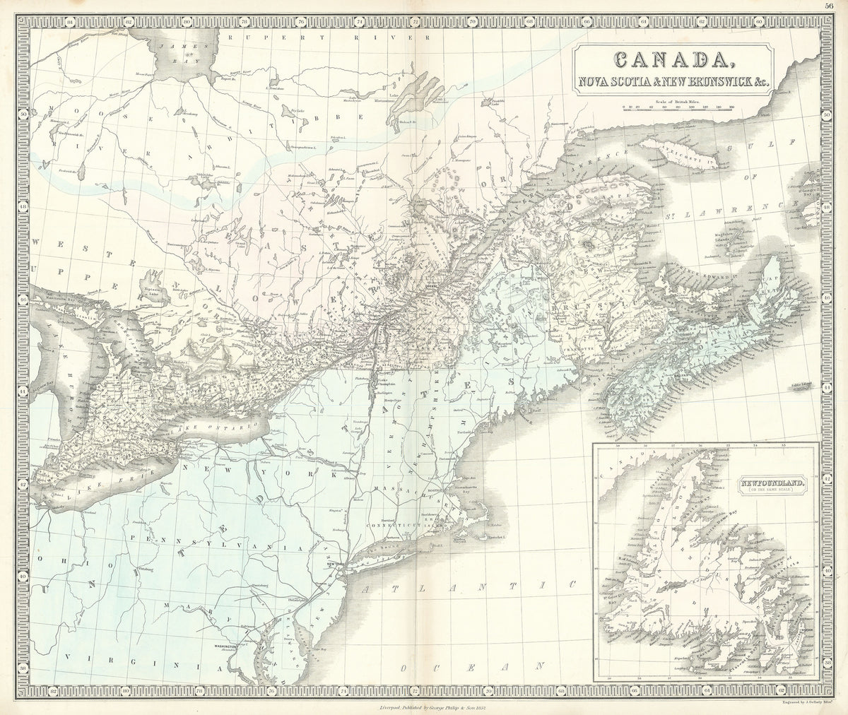 Canada, Nova Scotia & New Brunswick &c.: George Philip & Son 1852 – The ...