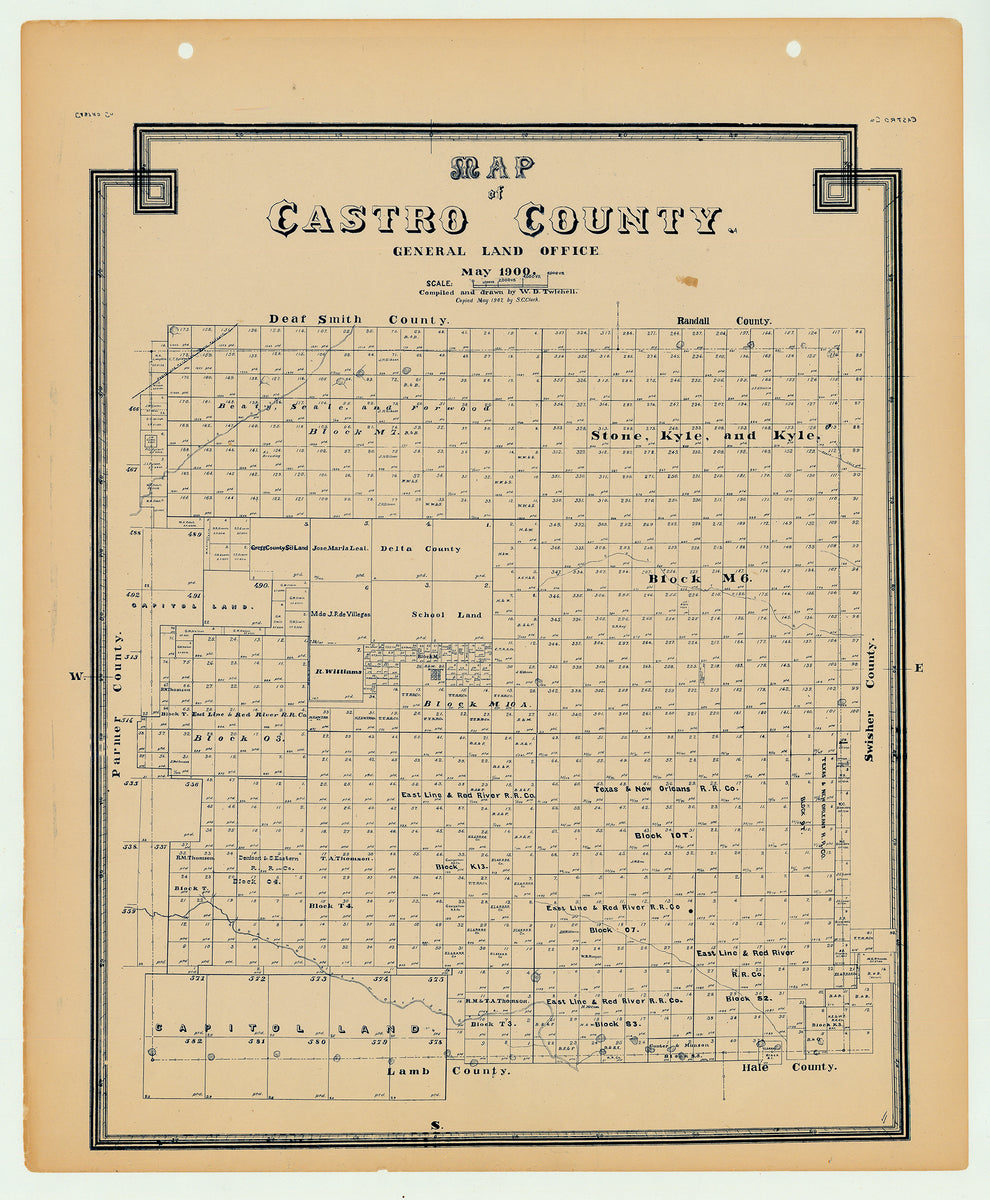 Castro County - Texas General Land Office Map ca. 1925 – The ...