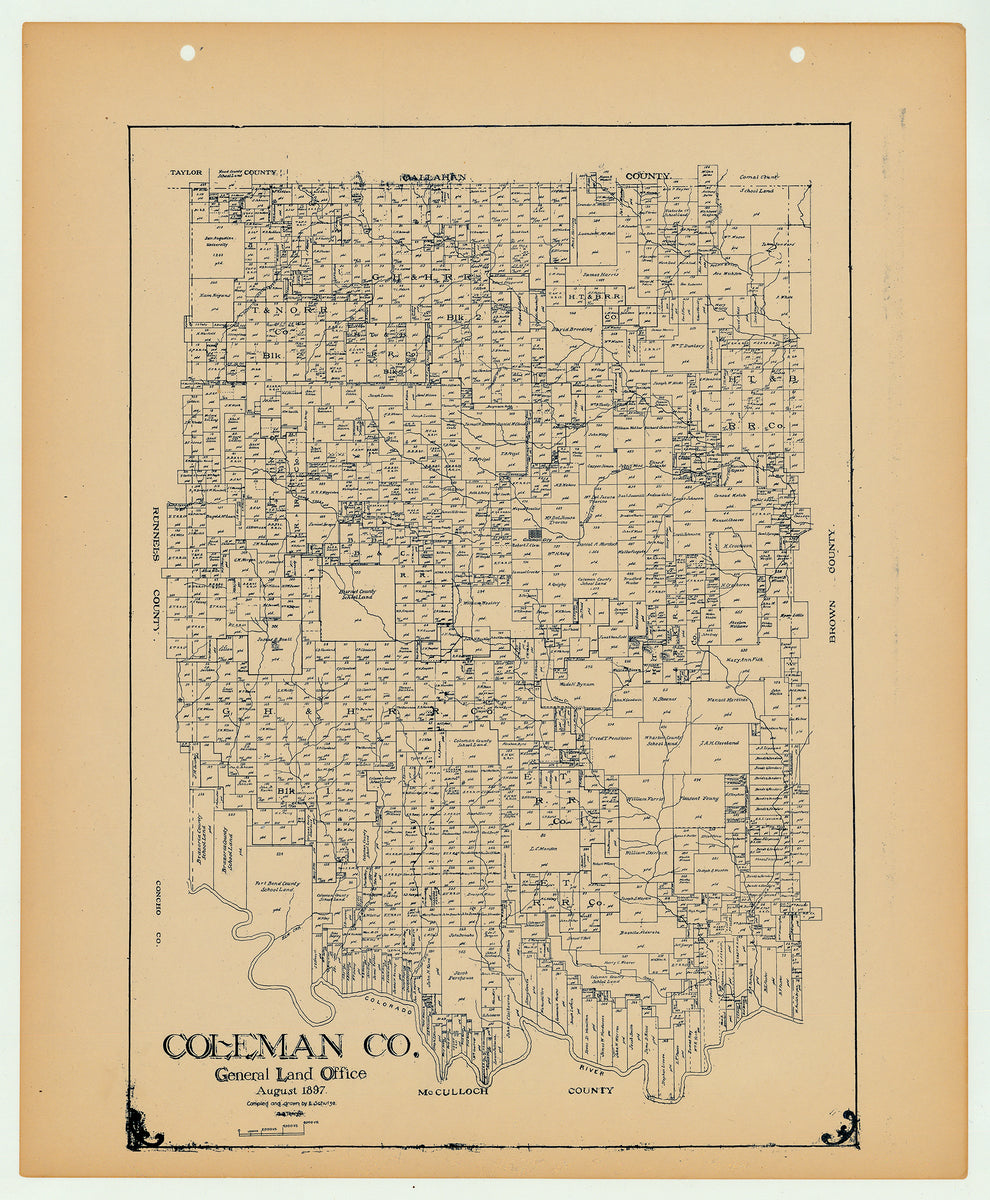 Coleman County - Texas General Land Office Map ca. 1926 – The ...