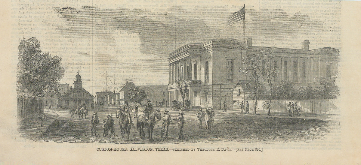 Custom-House, Galveston, Texas: Theodore R. Davis for Harpers Weekly ...