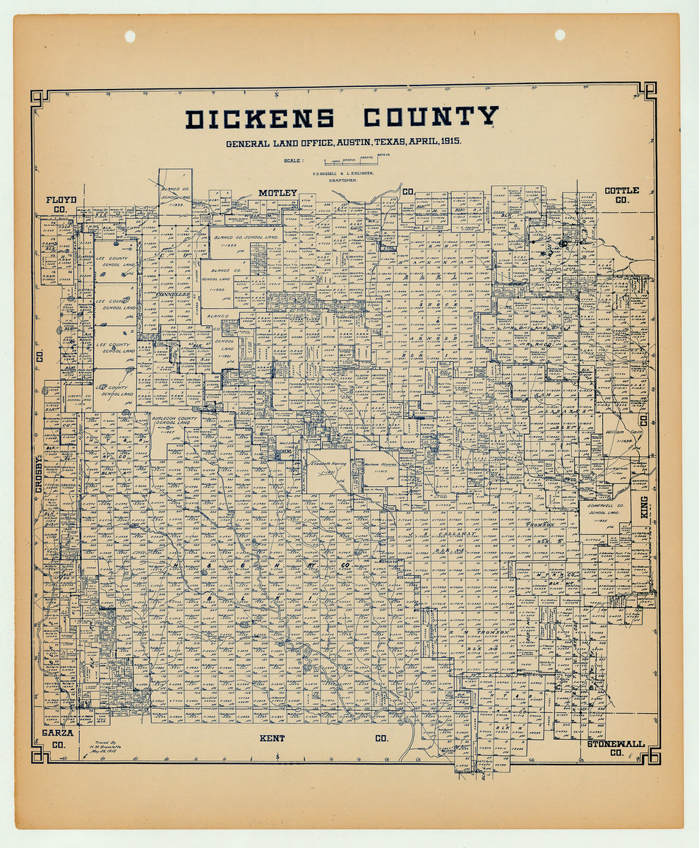 Dickens County - Texas General Land Office Map ca. 1925 – The ...
