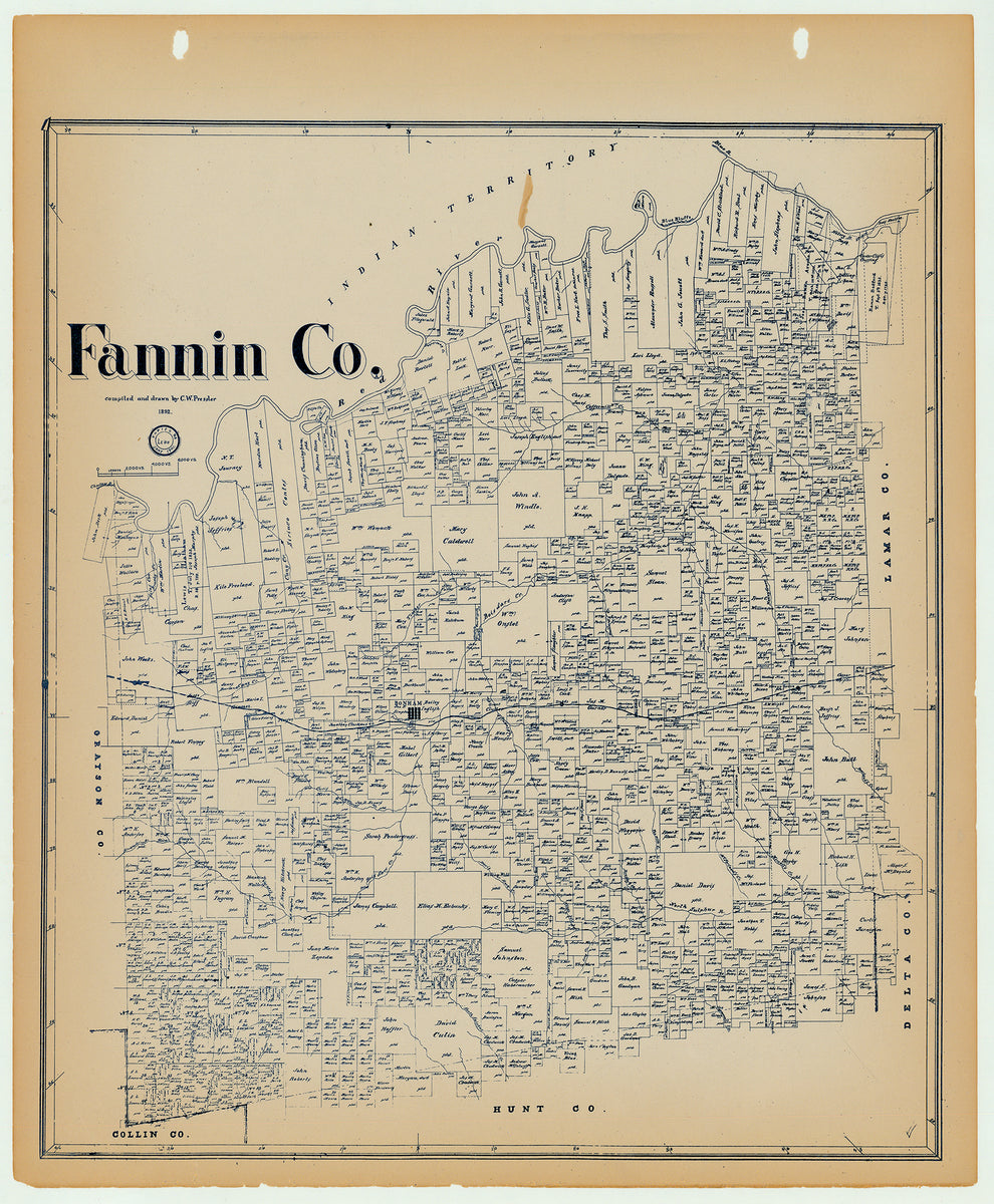 Fannin County - Texas General Land Office Map ca. 1926 – The ...