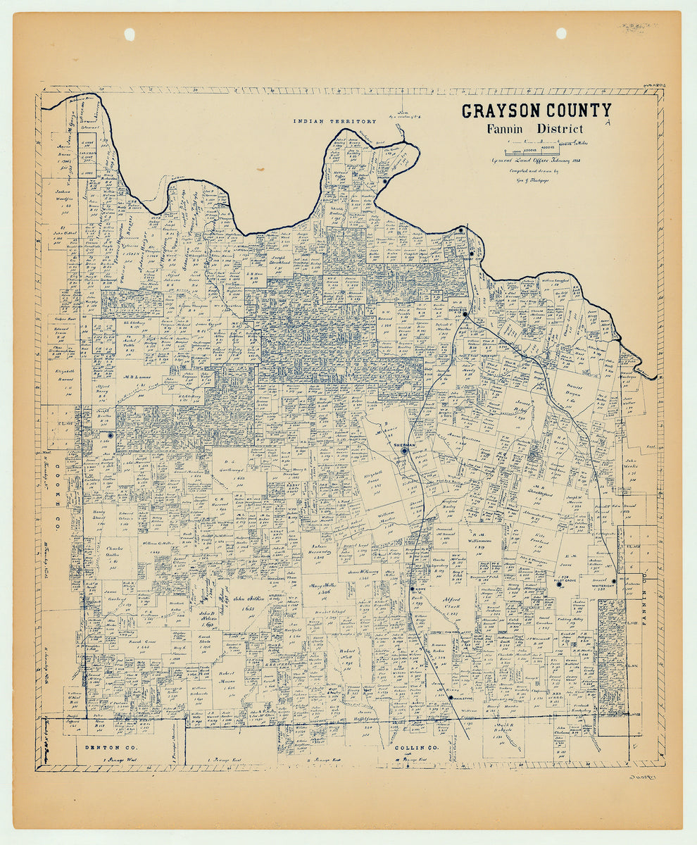 Grayson County - Texas General Land Office Map ca. 1926 – The ...