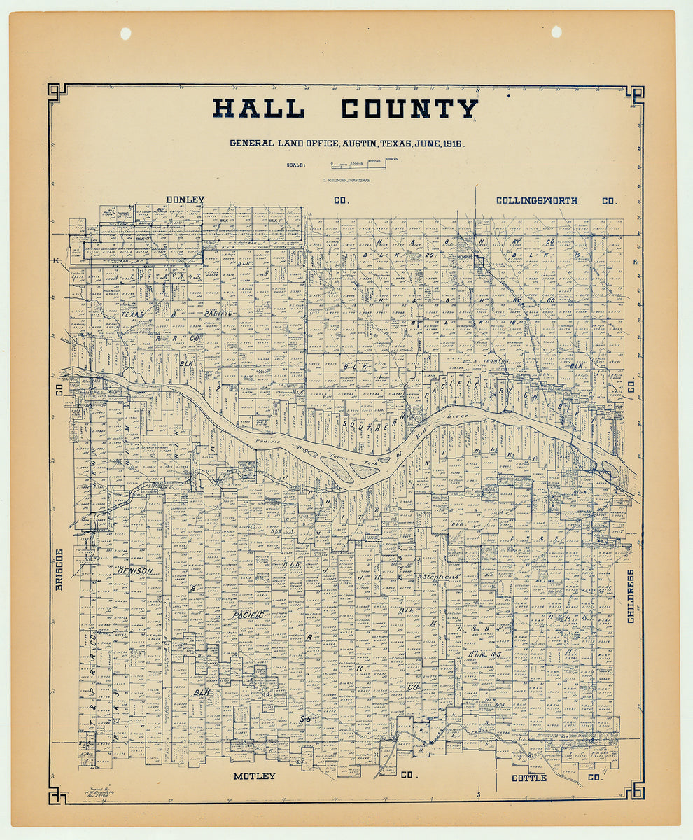 Hall County - Texas General Land Office Map ca. 1926 – The Antiquarium ...