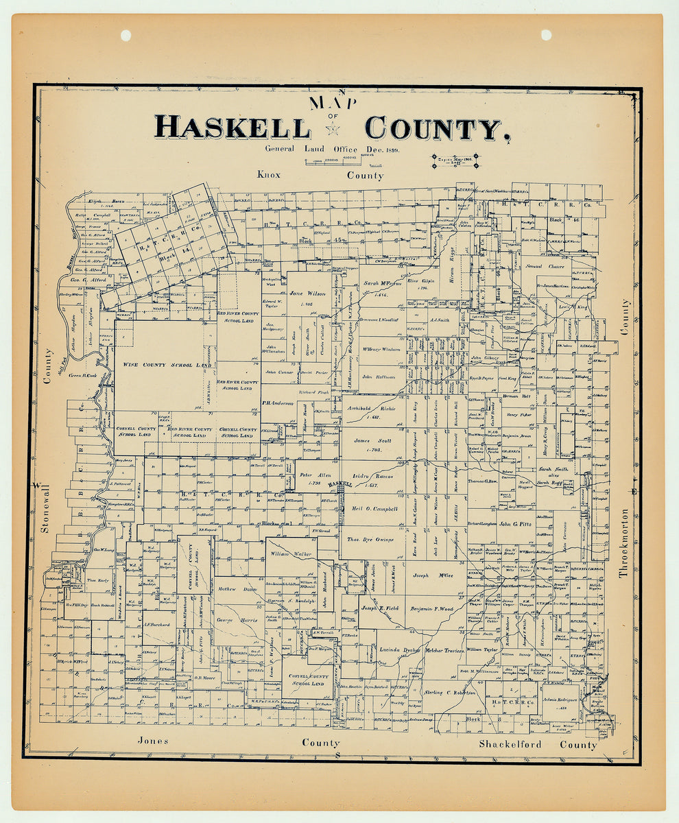 Haskell County - Texas General Land Office Map ca. 1926 – The ...