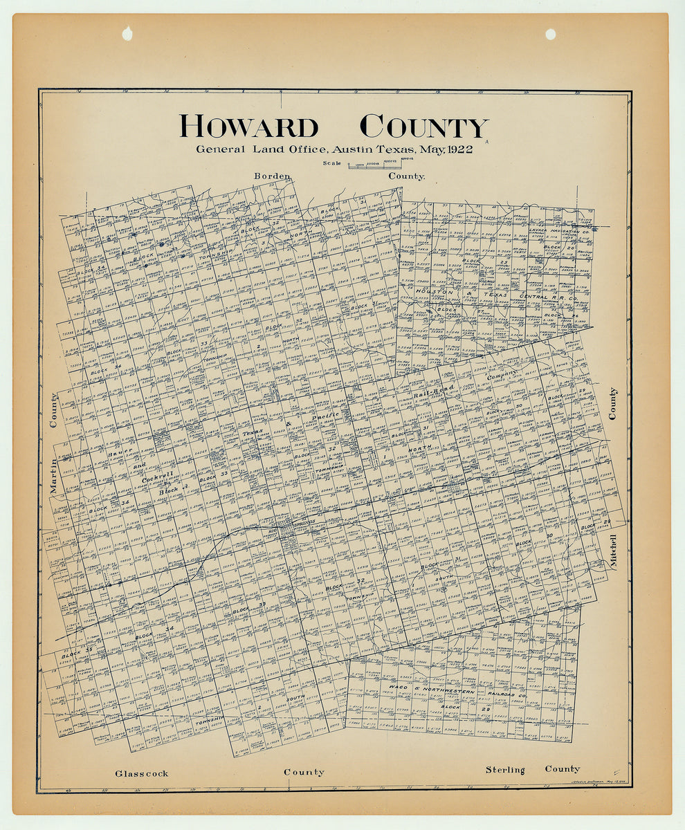 Howard County - Texas General Land Office Map ca. 1926 – The ...
