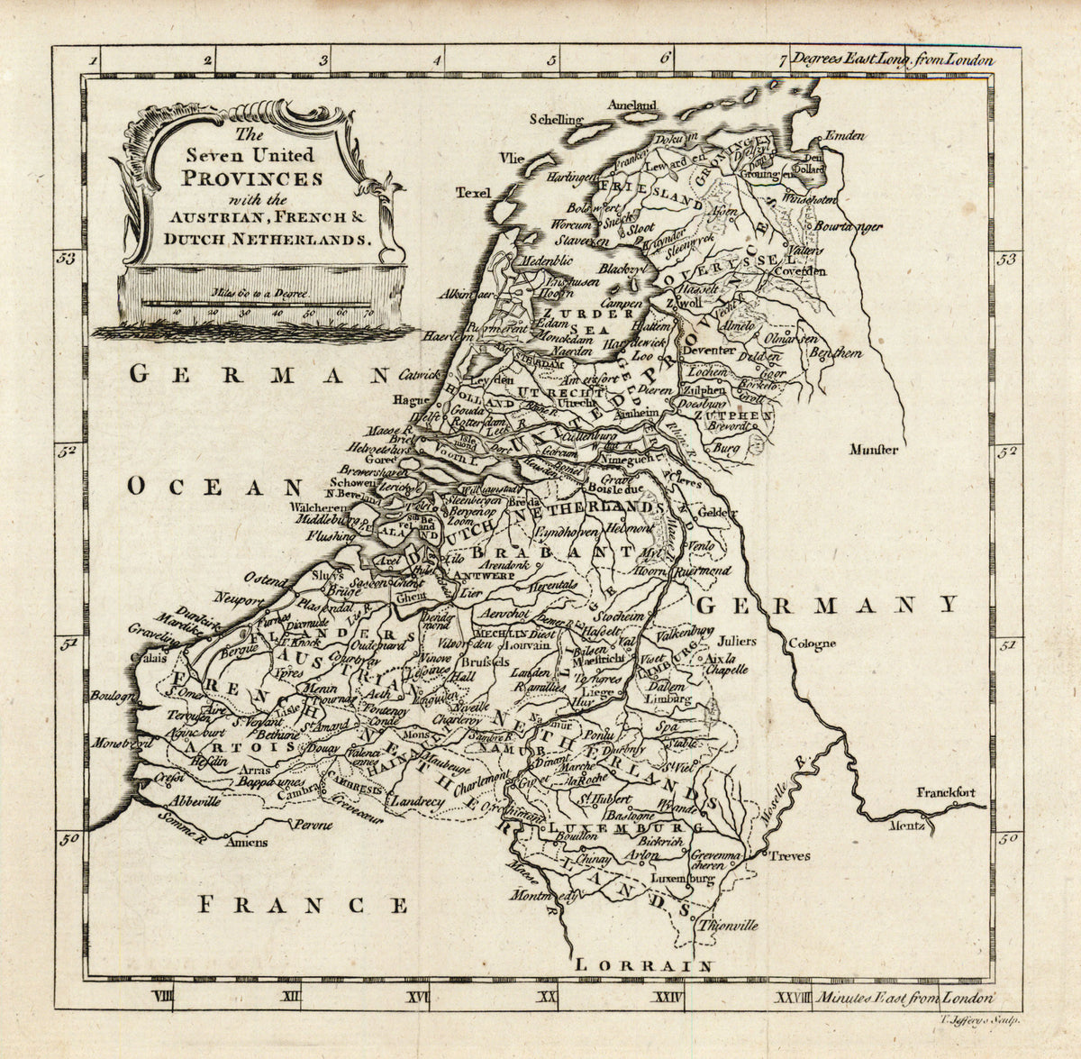 The Seven United Provinces with the Austrian, French & Dutch Netherlan ...
