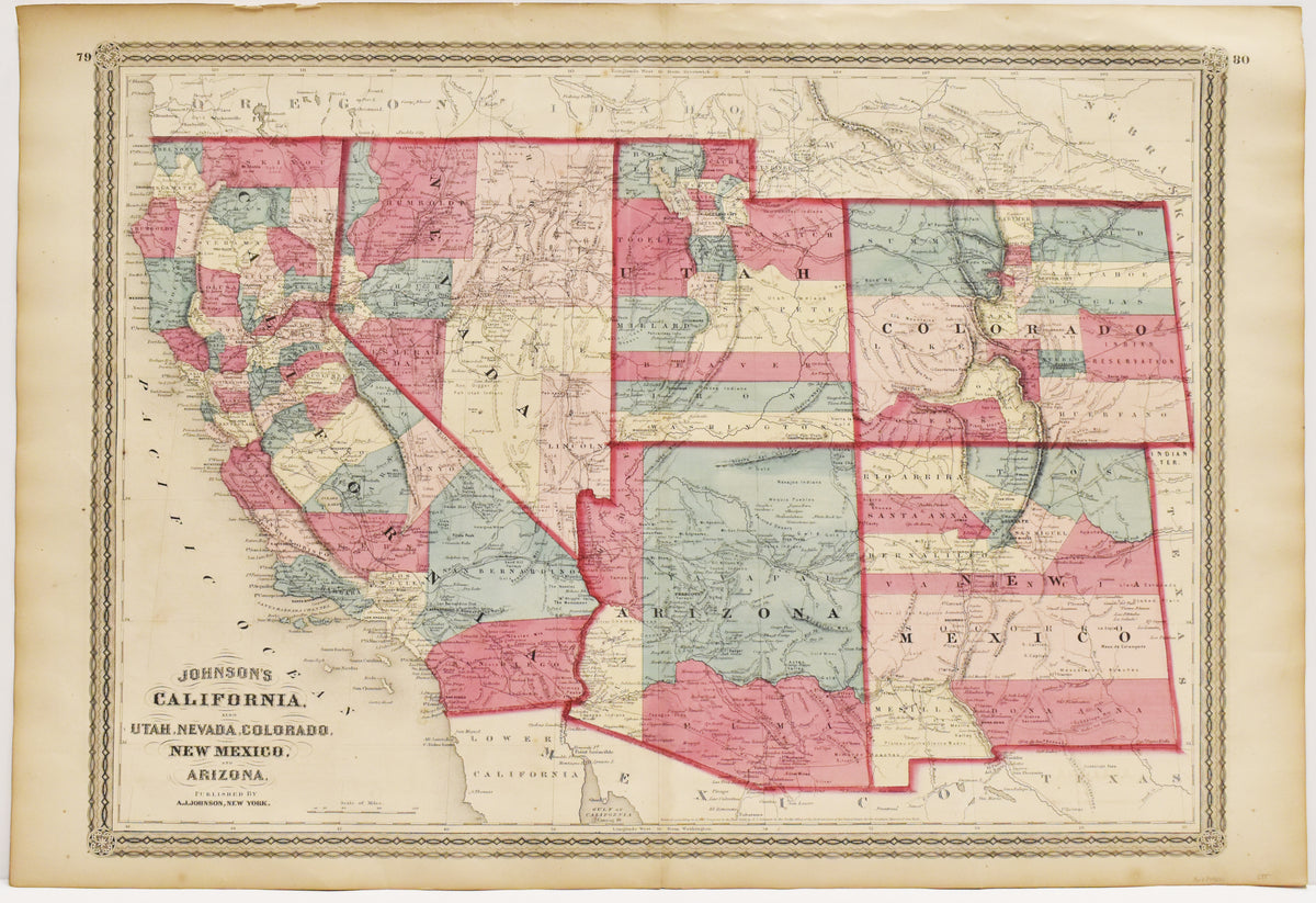 Johnson's California et al: Johnson 1872 – The Antiquarium Antique Maps ...