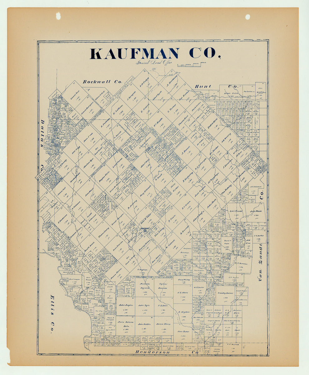 Kaufman County - Texas General Land Office Map ca. 1926 – The ...