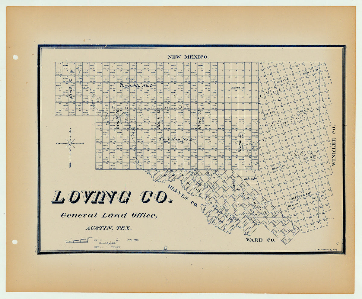 Loving County - Texas General Land Office Map ca. 1926 – The ...
