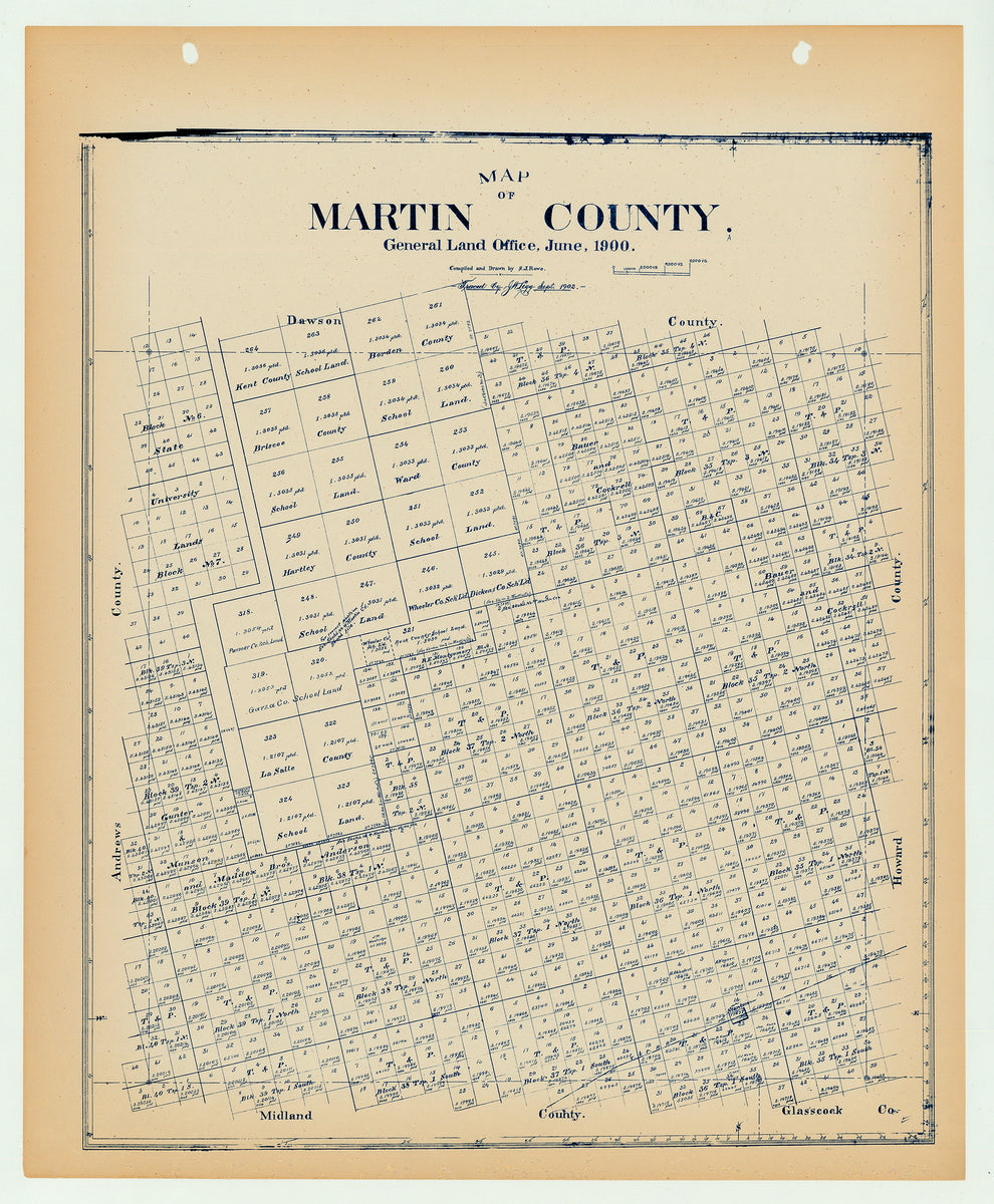 Martin County - Texas General Land Office Map ca. 1926 – The ...