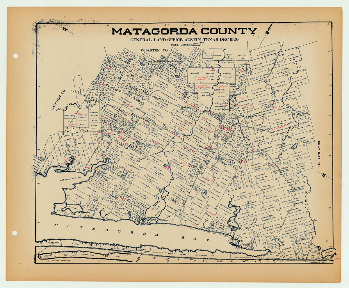 Matagorda County - Texas General Land Office Map ca. 1925 – The ...
