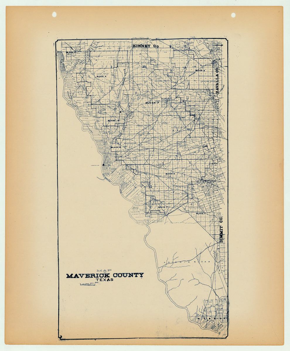 Maverick County - Texas General Land Office Map ca. 1926 – The ...