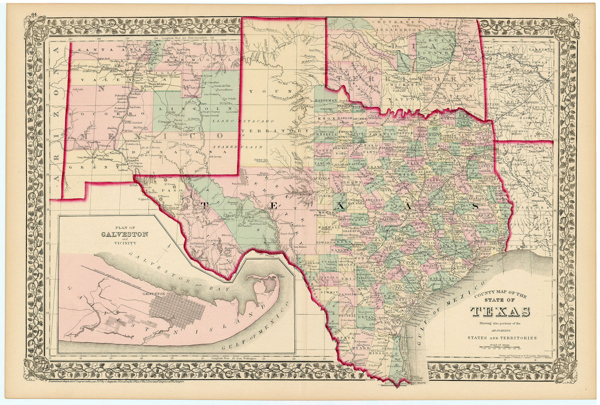 County Map of the State of Texas: Mitchell 1877 – The Antiquarium ...