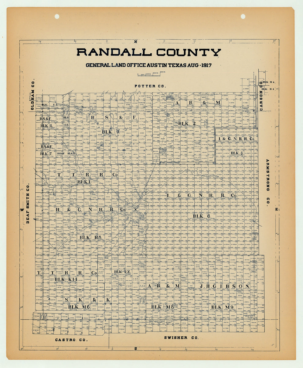 Randall County - Texas General Land Office Map ca. 1926 – The ...