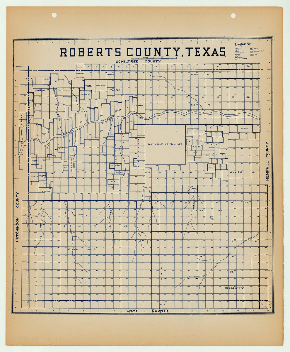 Roberts County - Texas General Land Office Map ca. 1926 – The ...