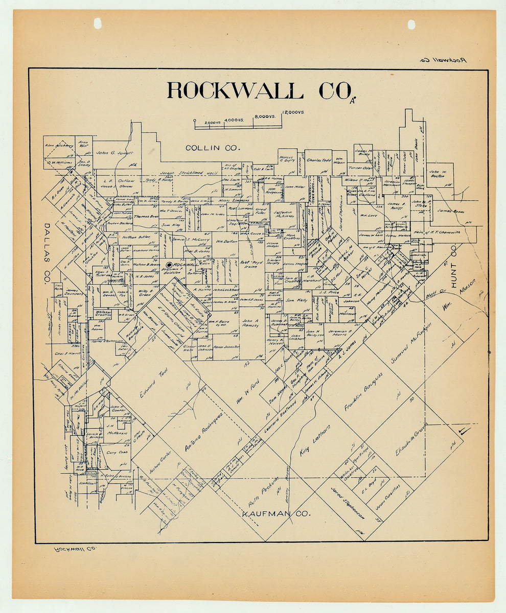 Rockwall County - Texas General Land Office Map ca. 1925 – The ...