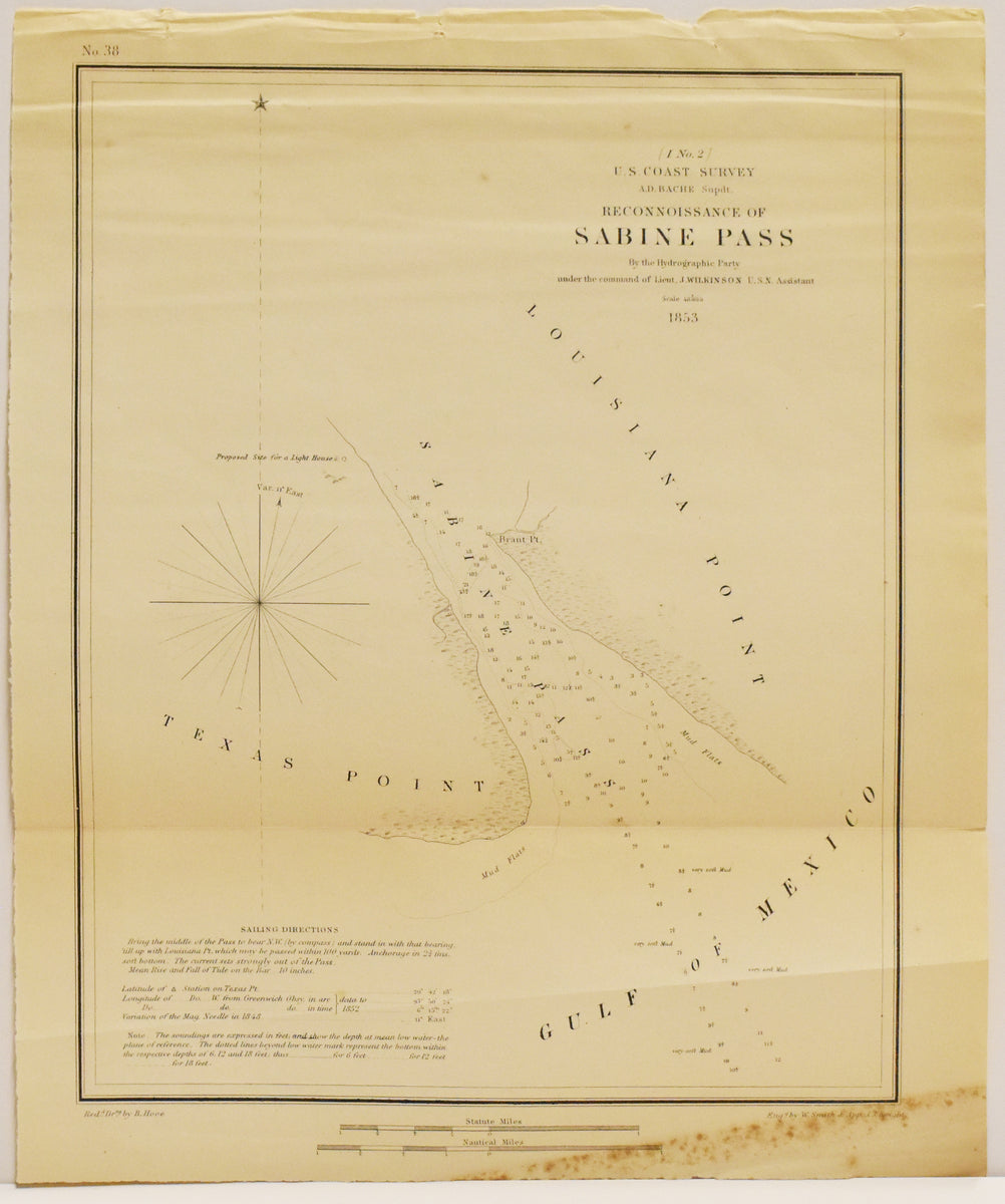 Sabine Pass: Hydrographic Party 1853 – The Antiquarium Antique Maps ...