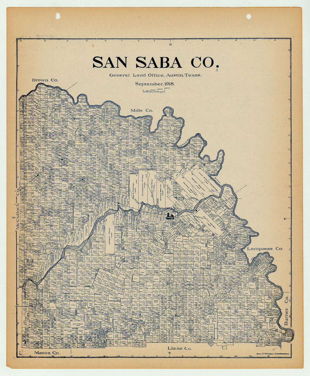 San Saba County - Texas General Land Office Map ca. 1926 – The ...