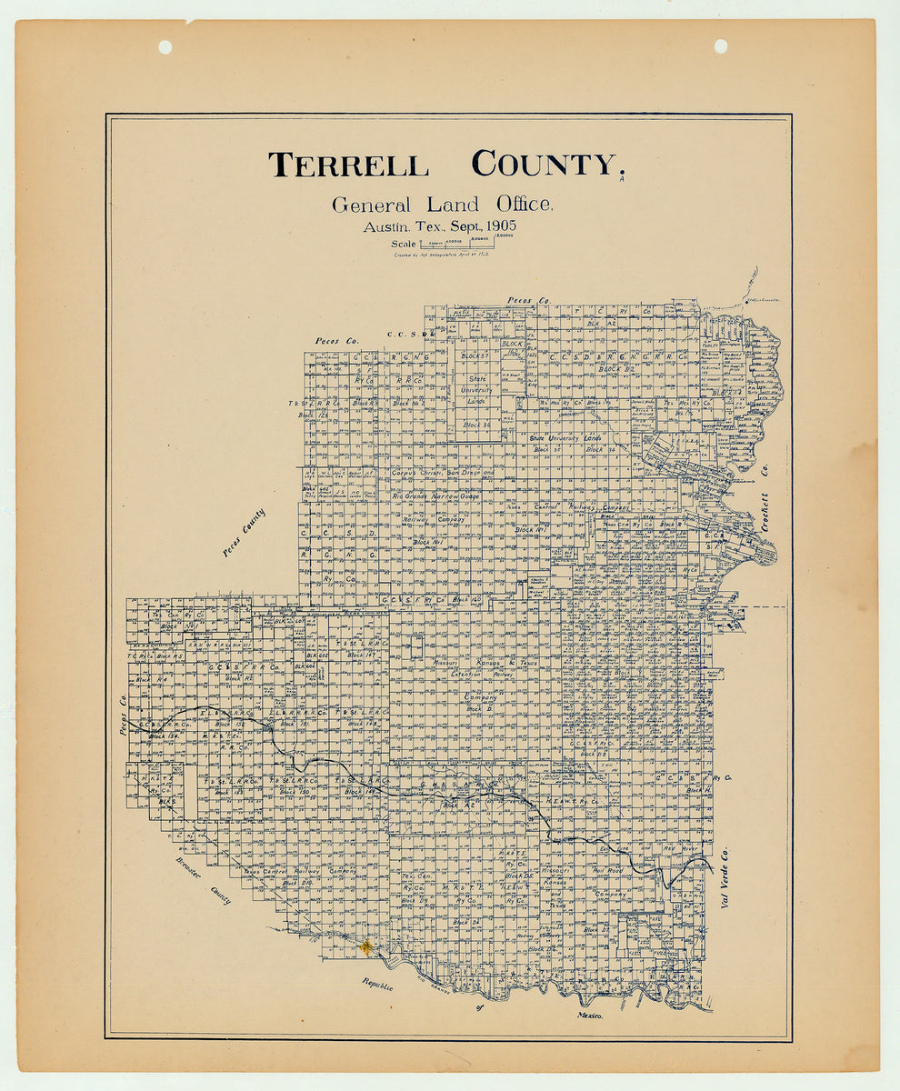 Terrell County - Texas General Land Office Map ca. 1926 – The ...