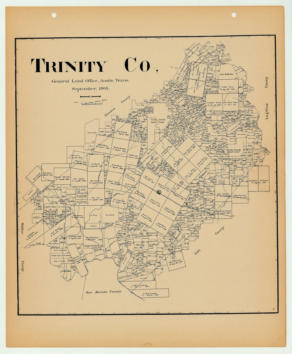 Trinity County - Texas General Land Office Map ca. 1926 – The ...