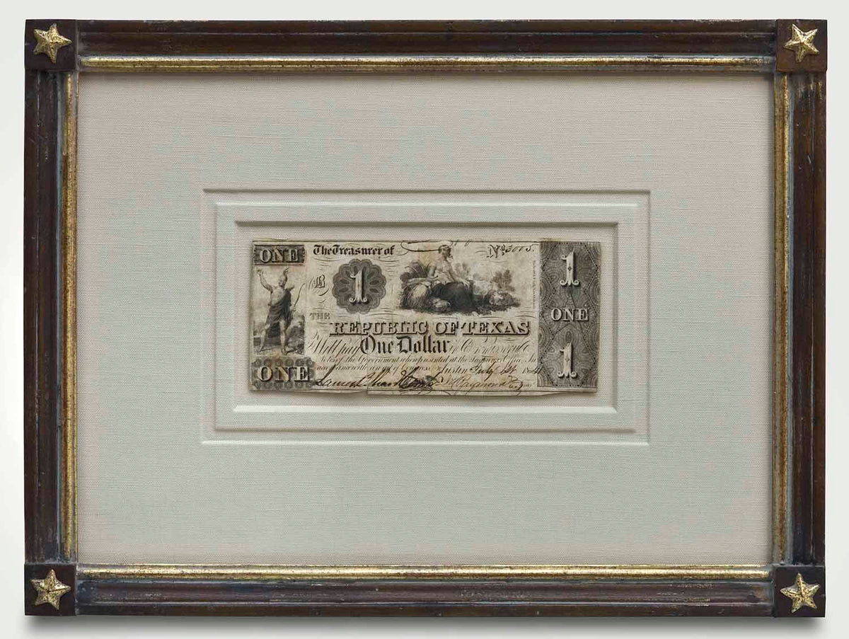 Republic Of Texas Redback In Custom Framing 1841 – The Antiquarium ...